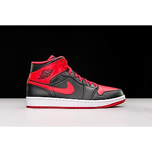 Nike Air Jordan 1 Mid Men's Shoes Black/Fire Red-White DQ8426-060 11.5