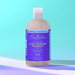 SheaMoisture Scalp Moisture Shampoo Aloe Butter & Vitamin B3 Hair Care with a Boost of Hydration To Hydrate Scalp + Moisturized Hair 13 oz