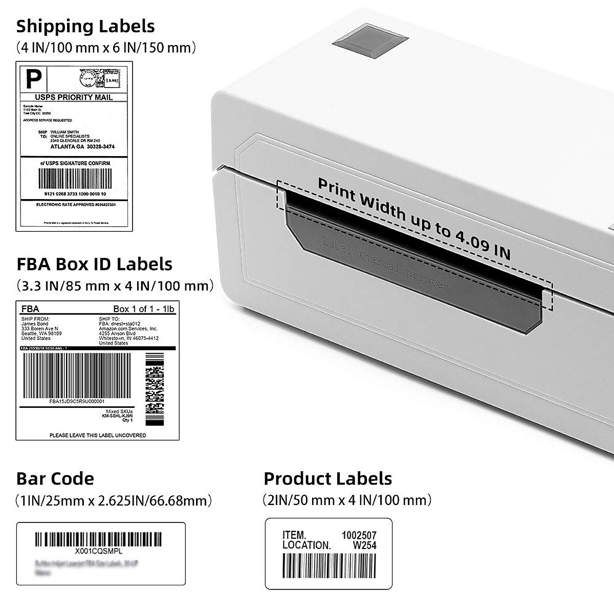 High-Speed 4x6 Thermal Label Printer for Shipping & Barcodes