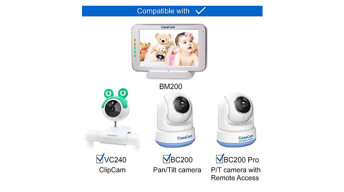 CasaCam BM200 Video Baby Monitor with 5-Inch Touchscreen