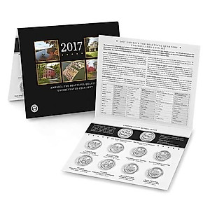2017 P & D America the Beautiful Quarters Uncirculated Coin Set US Mint Packaged