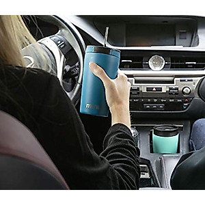 MIRA 2 Pack of 12 oz Stainless Steel Insulated Coffee Travel Mug for Coffee, Tea - Press Lid Tumbler - Vacuum Insulated Coffee Thermos Cup Keeps Hot or Cold - Black