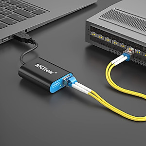 USB3.0 to SFP Fiber Optic Converter, USB to Open SFP 1000Mbps Gigabit Ethernet Adapter, USB 3.0 Fiber Adapter Multi Mode(MMF)/Single Mode Fiber(SMF) Compatible