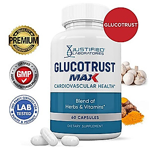 Justified Laboratories Glucotrust Max 1295MG Formula Supplement Pills 60 Capsules