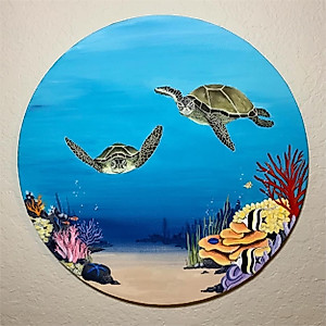 ZEONHAK 9 Pack 8, 10, 12 Inches Stretched White Blank Canvas, Professional Round Stretched Painting Canvas, Blank Stretched Canvas for Oil and Acrylic Paints, Acrylic Pouring