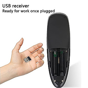 Air Mouse Remote Control, 2.4 GHz Wireless Voice Remote Control with IR Learning, Wireless Connection via USB Receiver Up to 10m for Smart TV PC Android TV Box Laptop Projector Windows Android Mac OS