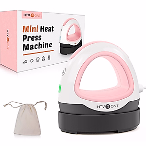 HTVRONT Heat Press Small Heat Press Machine for T Shirts, Small Heat Press Iron Press for Heating Transfer(Mint Green)