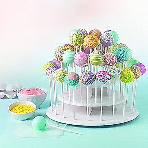 Sweet Creations Cupcake and Cake Pop 3-Tier Display Stand, Multisize, White