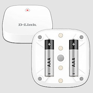 D-Link Wi-Fi Water Leak Sensor and Alarm Starter Kit, Whole Home System with App Notification, AC Powered, No Hub Required (DCH-S1621KT)