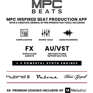 AKAI Professional MPK Mini Play MK3 and M-Audio HDH40-25-Key USB MIDI Keyboard Controller with Beat Pads, Studio Headphones and Software Suite