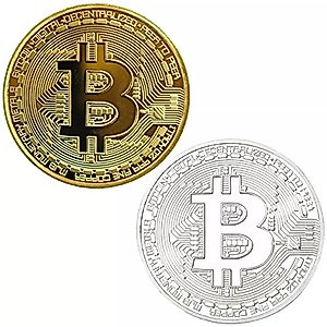 Bitcoin Challenge Coin Deluxe Collector's Set Featuring The Limited Edition Original Commemorative Tokens - 2 Pcs with Random Color and Design