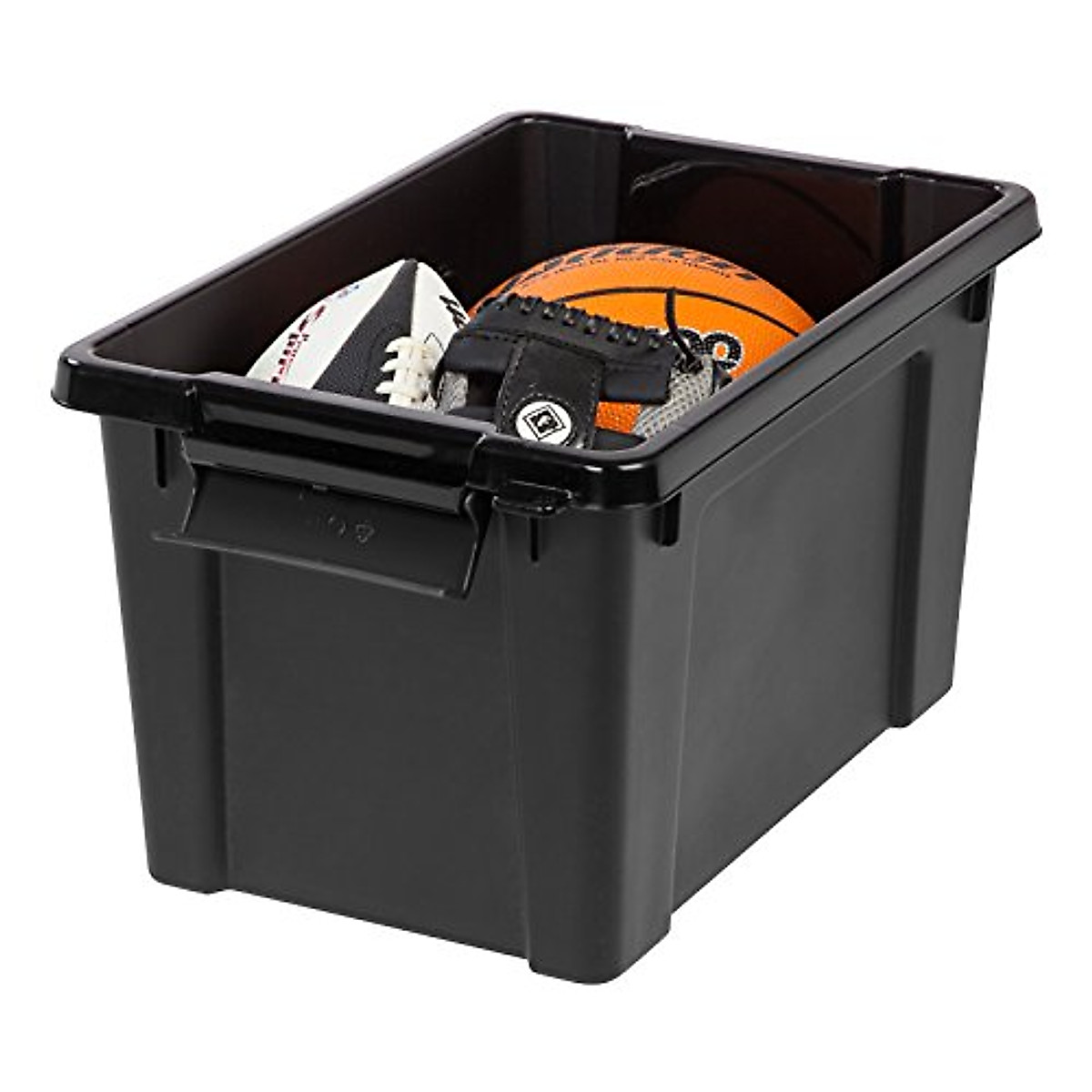 IRIS USA 296070 Remington 5 Gallon Store-It-All Tote, Black, 20 Quart