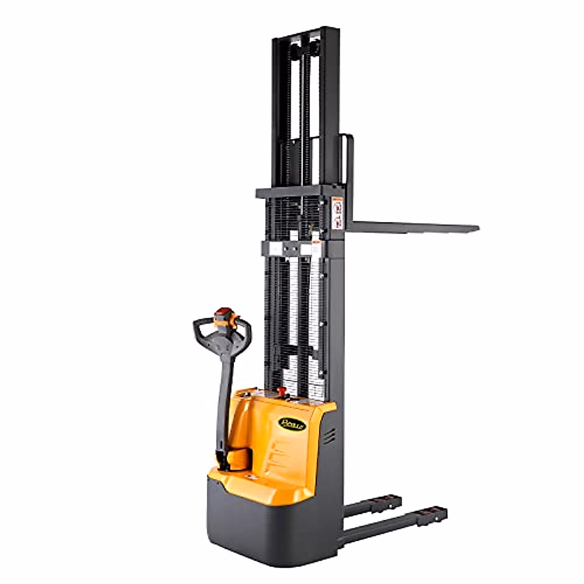 APOLLO Full Electric Walkie Pallet Stacker Powered Forklift with Fixed Legs 2200lbs Capacity 98''Lifting Height Material Lift for EU Pallet