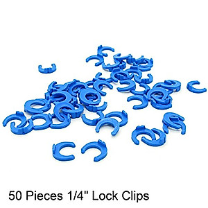 50 PCS 1/4 inch Locking Clips for RO Reverse Osmosis Water Filter Fittings