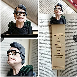 AMbAYZ Horror Bookmarks with Classic Movie Figures Statue,Resin Personality Creepy Bookmarks,Horror Movies Novel Gift Office