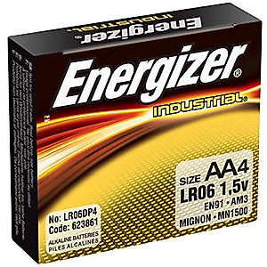 Energizer Industrial AA Alkaline Batteries, 24 Count (Pack of 6)
