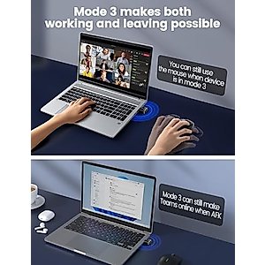 Meatanty Metal Tiny Mouse Jiggler, USB Mouse Mover Undetectable, Automatic Shaker with Separate Mode and ON/Off Buttons, Mouse Moving Device LED Screen, Wiggler Giggler Keep Computer/PC/Laptop Awake
