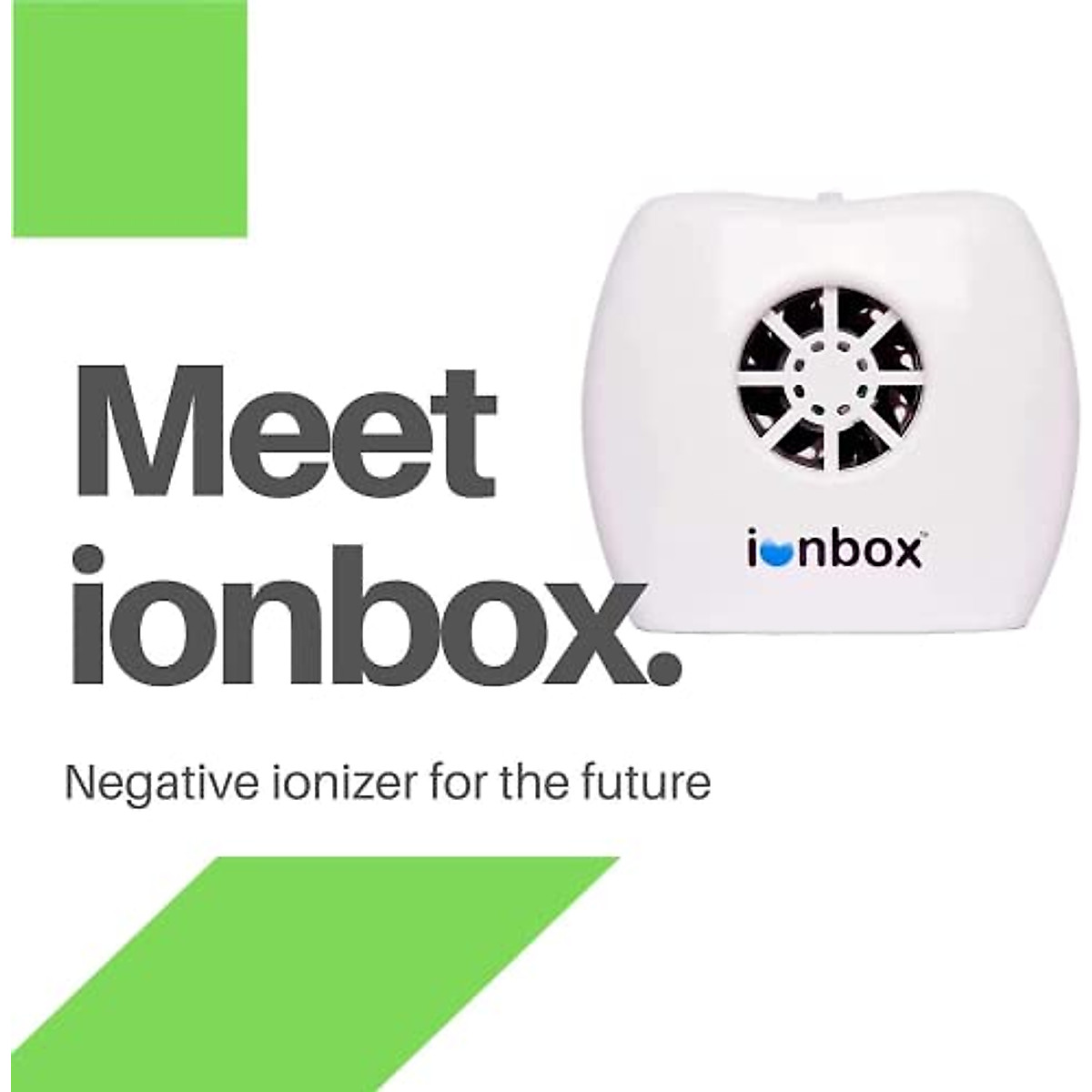 IonPacific ionbox - Air Ionizers for Home, Negative Ion Filtration System, Quiet Air Freshener for Bedroom, Office, Kitchen, Portable Air Filter Odor, Smoke Dust, Pets, Eliminator, Mini Air Cleaner