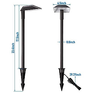 LEONLITE LED Low Voltage Landscape Lights, 5W 400LM 12-15V AC/DC, 23.4Inch Pathway Lights, Aluminum Housing, IP65 Waterproof for Outdoor Path Sidewalk Driveway Walkway, 3000K Warm White, Pack of 6