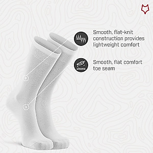 FoxRiver mens Wick Dry Auras Ultra-lightweight Liner Crew hiking socks, White, Large