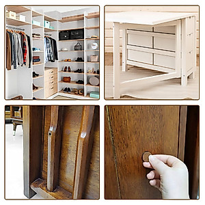 uxcell Screw Hole Covers Stickers Textured Plastic Self Adhesive Stickers for Wood Furniture Cabinet Shelve Plate 21mm Dia 108pcs in 2Sheet Dark Coffee with Grain