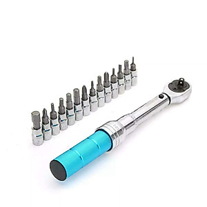 15PCS Bike Torque Wrench Set, Bike Repair Tool Kits for Bicycle Repair Adjustable Torque Wrench Mounting Bolts Torque Wrench