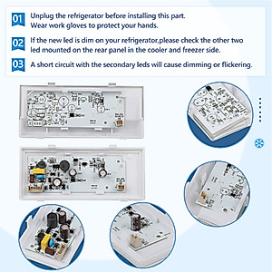 Lapert New W10515058 W10515057 for whirlpool refrigerator light,WPW10515058 kit,w10515058 w10515057 2pcs,w10515058 and w10515057 refrigerators,w10515058 whirlpool refrigerator light