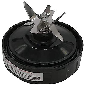 Replacement parts 7 male fins blade with 32oz cup and spout lid for 1200W Nutri Ninja Auto-IQ Smooth Boost Blender:BL490 30/BL491 30/BL492 30/BL492W 30/ BL493Z 30/BL494 30 (10, 27)