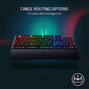 Razer BlackWidow V3 Mechanical Gaming Keyboard: Green Mechanical Switches - Tactile & Clicky - Chroma RGB Lighting - Compact Form Factor - Programmable Macro Functionality - Classic Black