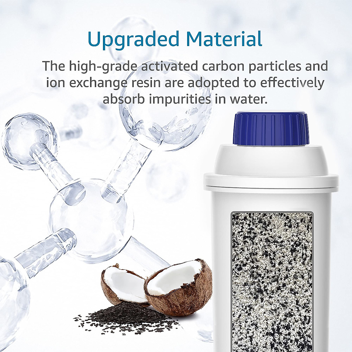 AQUACREST TÜV SÜD Certified Coffee Water Filter, Replacement for De'Longhi 5513292811, DLS C002, CFL-950, SER3017, ECAM/ETAM Series, EC680, BCO420 (Pack of 2, Packing may vary)