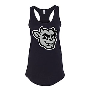CreateMyTee | Bradley University Kaboom Full Color Ladies Tank Top (Black, Large)