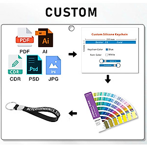 Harborway 30/100/500PCS Personalized Silicone Keychains Backpack Key Cellphone, Custom Rubber Keychain With Text Short Keyrings for Events, Company, Motivation Adults