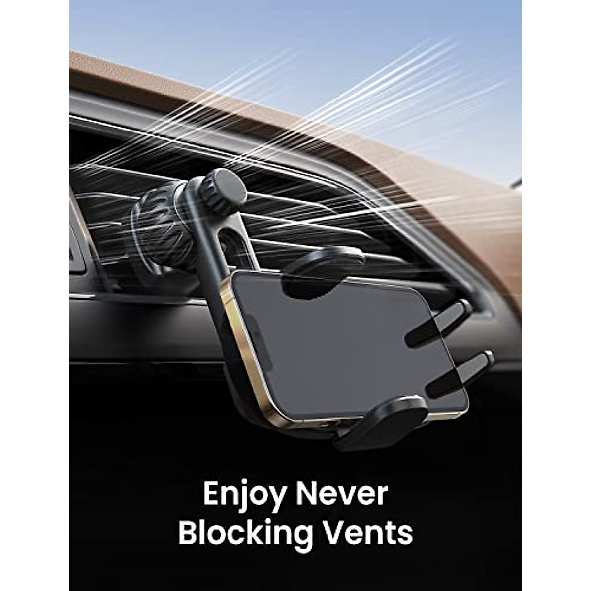 LISEN Phone Mount for Car, Universal Car Phone Holder Mount Brown Holder