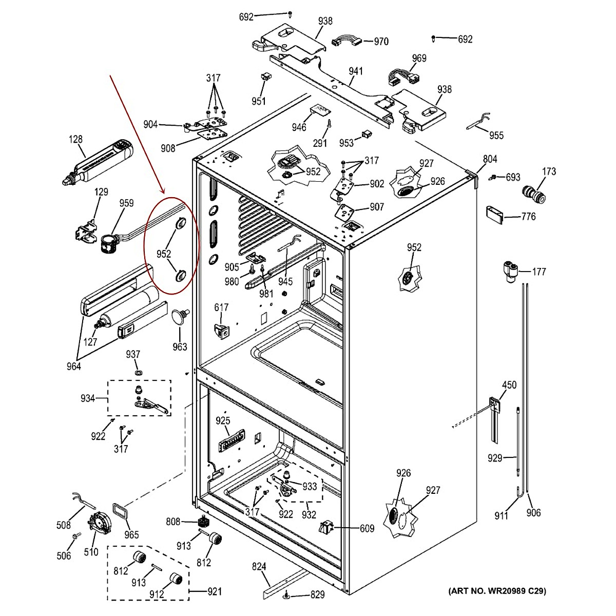 Delixike WR55X11132 WR55X25754 for GE Refrigerator LED Light Assembly Repalces 3033142 AP5646375 PS4704284 Parts
