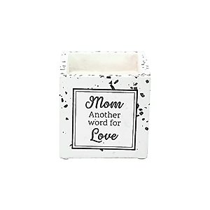 Pavilion - 3.5" Square Mom Another Word for Love 100% 8 oz Soy Wax Single Wick Candle - Serenity Scented