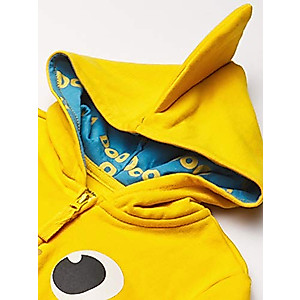 Pinkfong Boys Zip Up Big Face Hoodie-Baby Shark Yellow Toddler Size 2T-5T, 3T