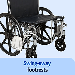 Medline Excel Extra-Wide Bariatric Wheelchair For Adults and Seniors with 24" Wide Seat, Supports up to 500 lbs