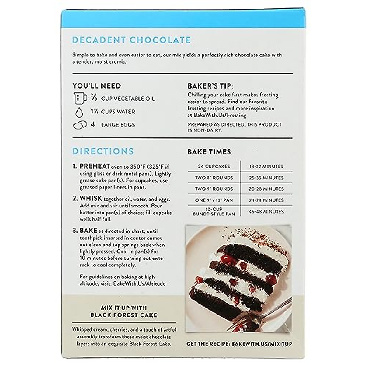 King Arthur Flour Cake Mix, Gluten Free Chocolate, 22 oz