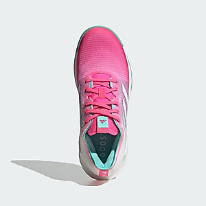 adidas Women's Crazyflight Sneaker, Lucid Pink/White/Flash Aqua, 13.5
