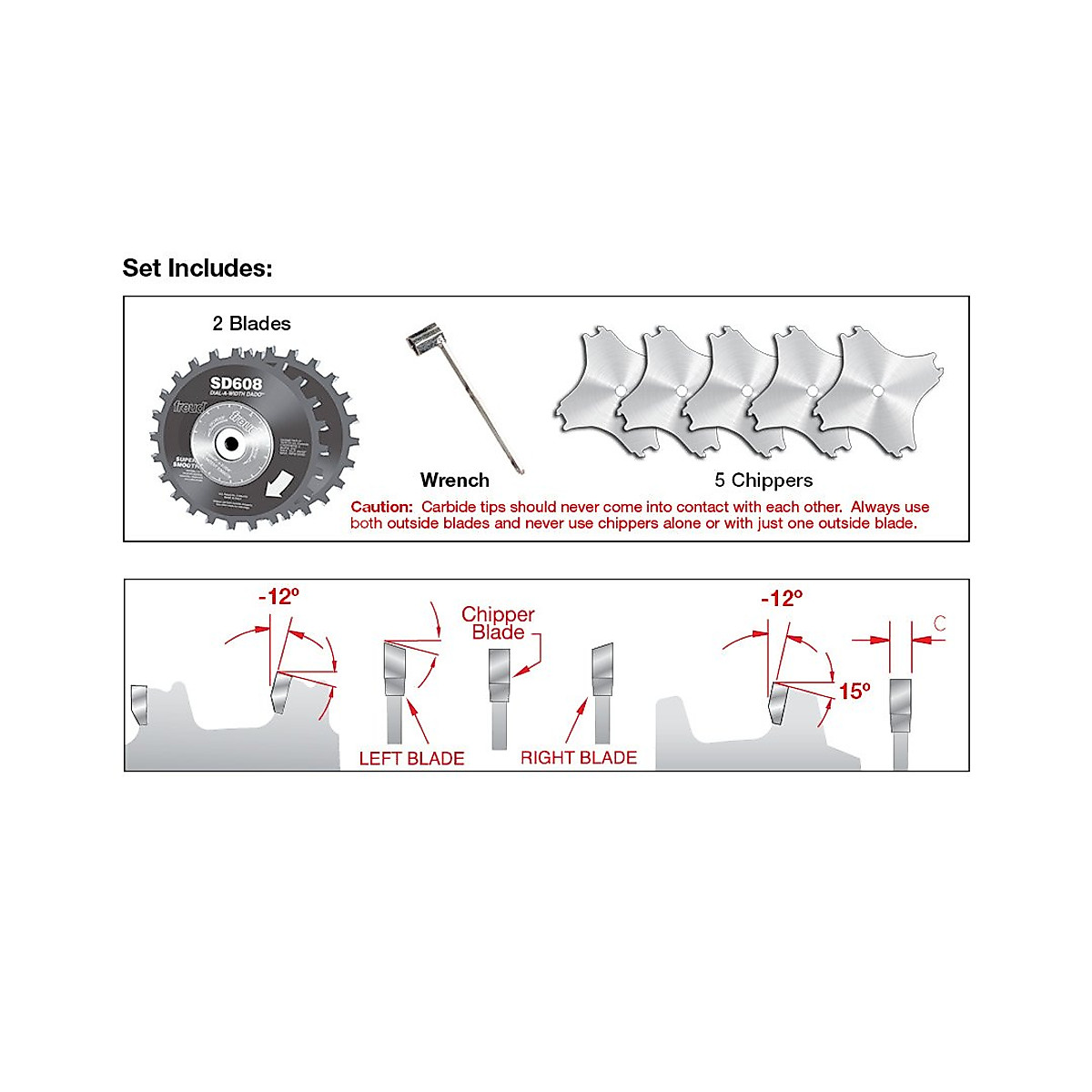 Freud SD608: 8" Dial-A-Width Stacked Dado Sets