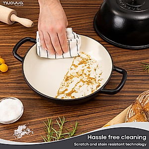 Enamelled Cast Iron Dutch Oven Pot – Dutch Oven For Sourdough Bread Baking – Cast Iron Bread Pot – Red, 6 Quarts, 22cm – by Nuovva