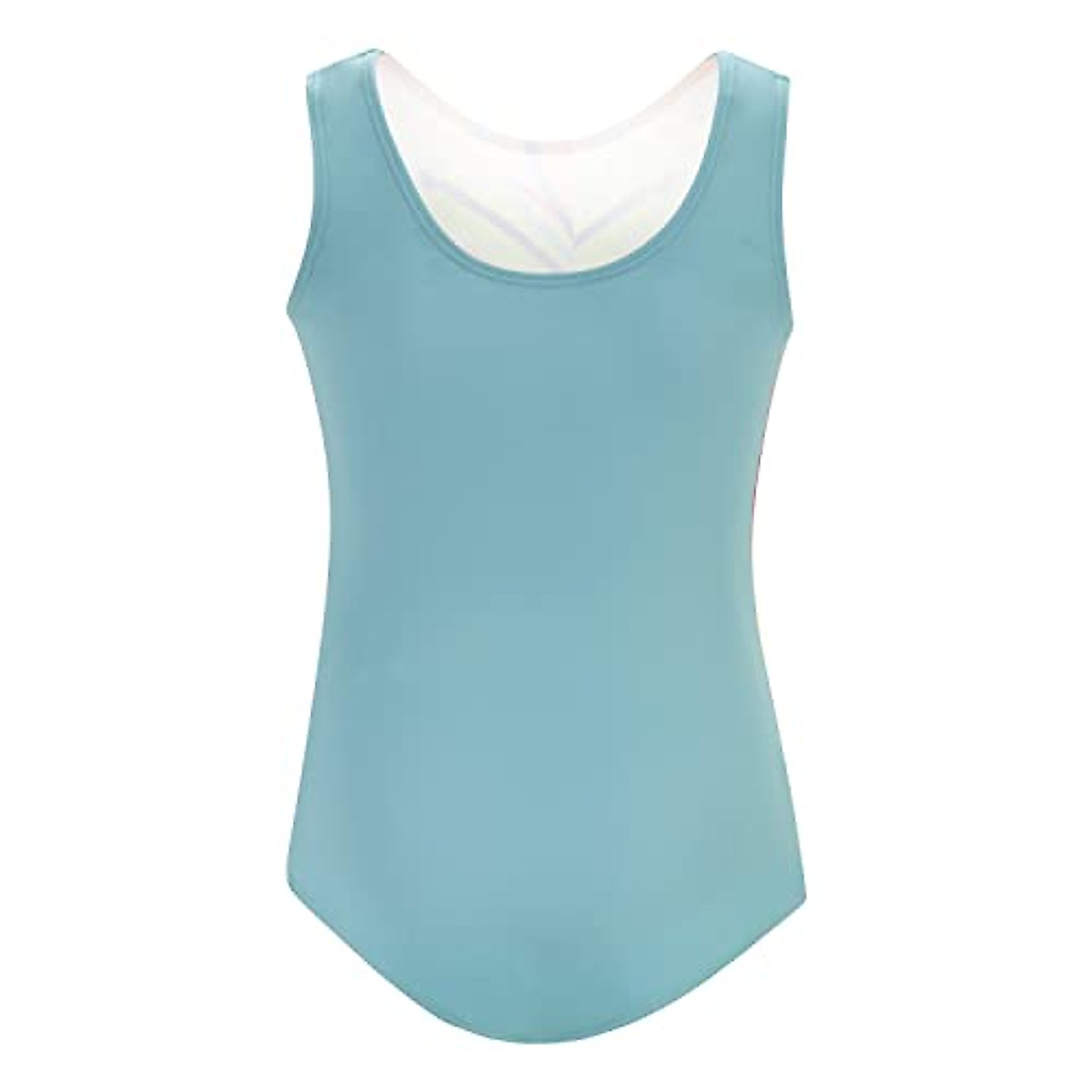 GK Stars Gymnastics & Dance Leotard for Girls and Toddlers - Activewear One Piece Outfit in Fun Colorful Prints (Child Medium, Rainbow Starburst)