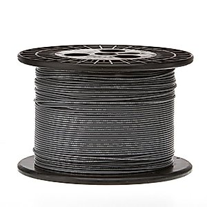 Remington Industries 16UL1007SLDGRA1000 16 AWG Gauge Solid Hook Up Wire, 1000 feet Length, Gray, 0.0508" Diameter, UL1007, 300 Volts