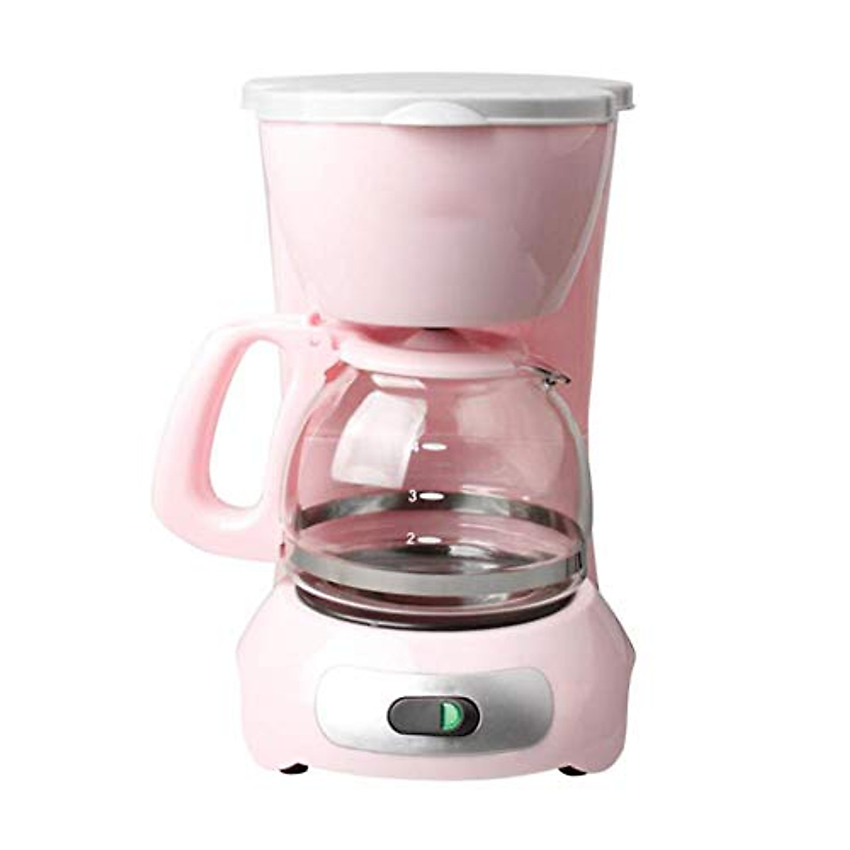 Coffee machine, drip coffee brewing machine, food grade PP material can powerfully control the coffee machine, automatic heat preservation coffee machine Pink