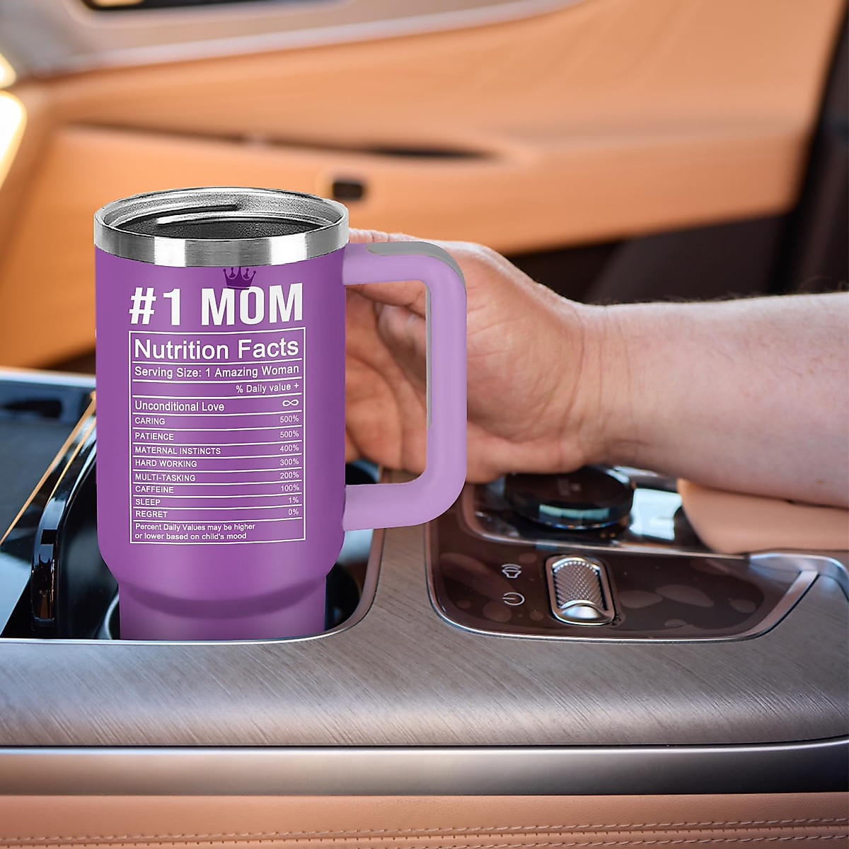 Best Mom Ever Cups 40Oz with Handle, Mom Birthday Gifts, Best Mom Ever Gifts, Gifts for Mom from Daughter Son, Best Mom Coffee Travel Mug, Christmas Mothers Day Drinking Cup for Mom, Mama, New Mom