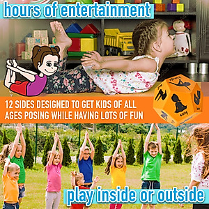 Covelico Kids Yoga - Fun Yoga Dice for Kids Yoga Game. Play Therapy Toys - Calming Yoga for Kids & Yoga for Toddlers, Roll and Play Creative Yoga Games for Kids with Kids Yoga Toys & Yoga Kids Props