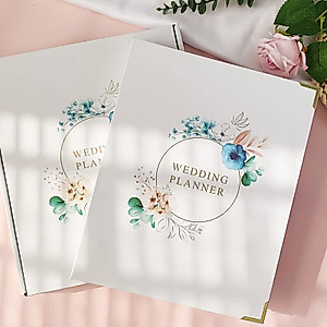 Wedding Planner Book and Organizer for the Bride, Wedding Planning Binder, Engagement & Fiance Gifts for Her, Bride To Be gifts, Wedding Stickers kit