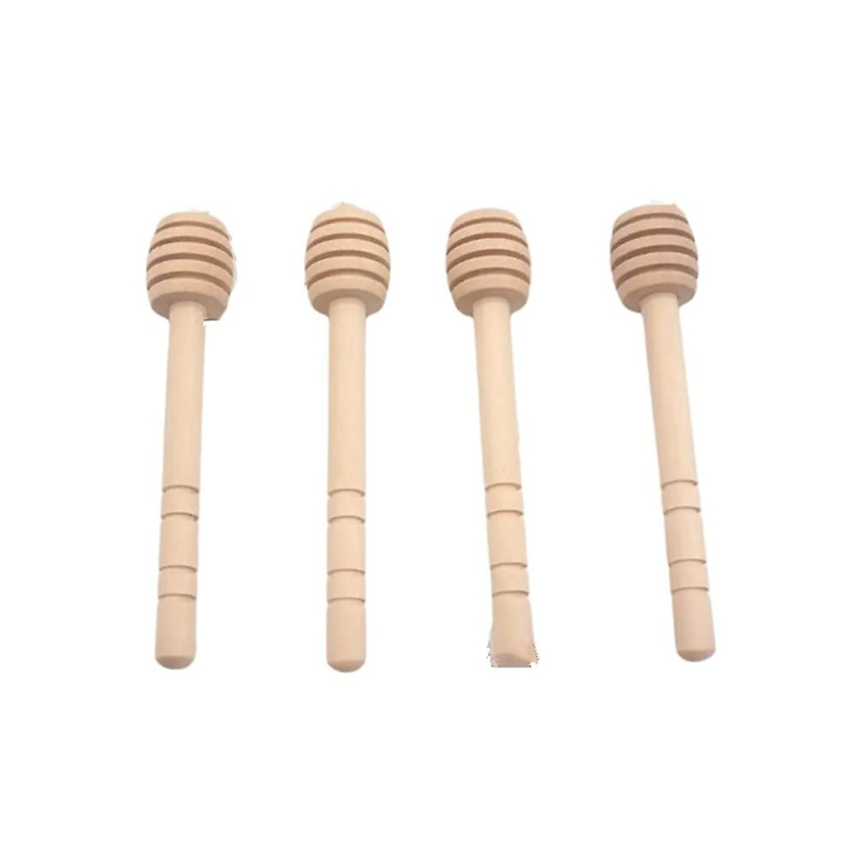 10 Pack 4 Inch Wood Honey Dippers Sticks, Mini Honey Dipper Stirrer for Honeycomb Jar Dispense Drizzle