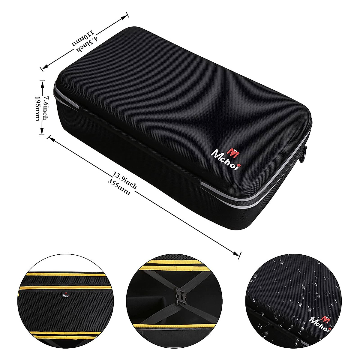 Mchoi Shockproof Carrying Case Compatible with DEWALT 20V MAX XR Reciprocating Saw DCS354B / DCS367B, Case Only