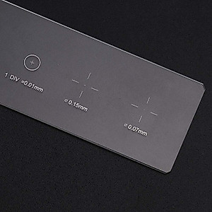 SANON Microscope Slides, Microscope Objective Micrometer Calibration Slide Glass Stage Micrometer with Four Graduated Scales DIV 0. 01mm